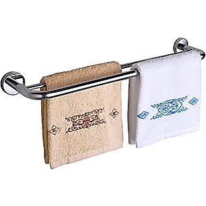 Towel Racks Towel Rack Towel Rails Wall Mounted Bath Towel Rack,Wall Mounted Double Towel Rails Bar Stainless Steel Brushed Finish Towel Holder Rod for Bathroom Kitchen Bath Towel Shelf Yearn for