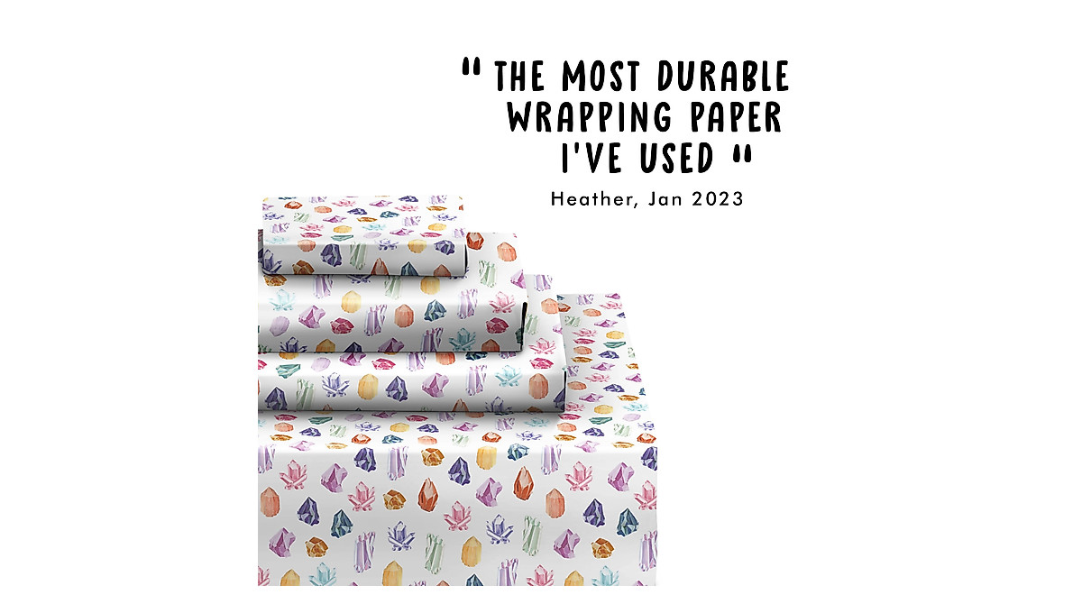 Crystals Gift Wrap - Elegant & Recyclable Birthday Wrapping Paper