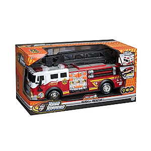 Toy State 14" Rush And Rescue Police And Fire - Hook And Ladder Fire Truck