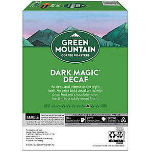 Green Mountain Coffee, Dark Magic Decaf, Single-Serve Keurig K-Cup Pods, Dark Roast, 96 Count (4 Boxes of 24 Pods)