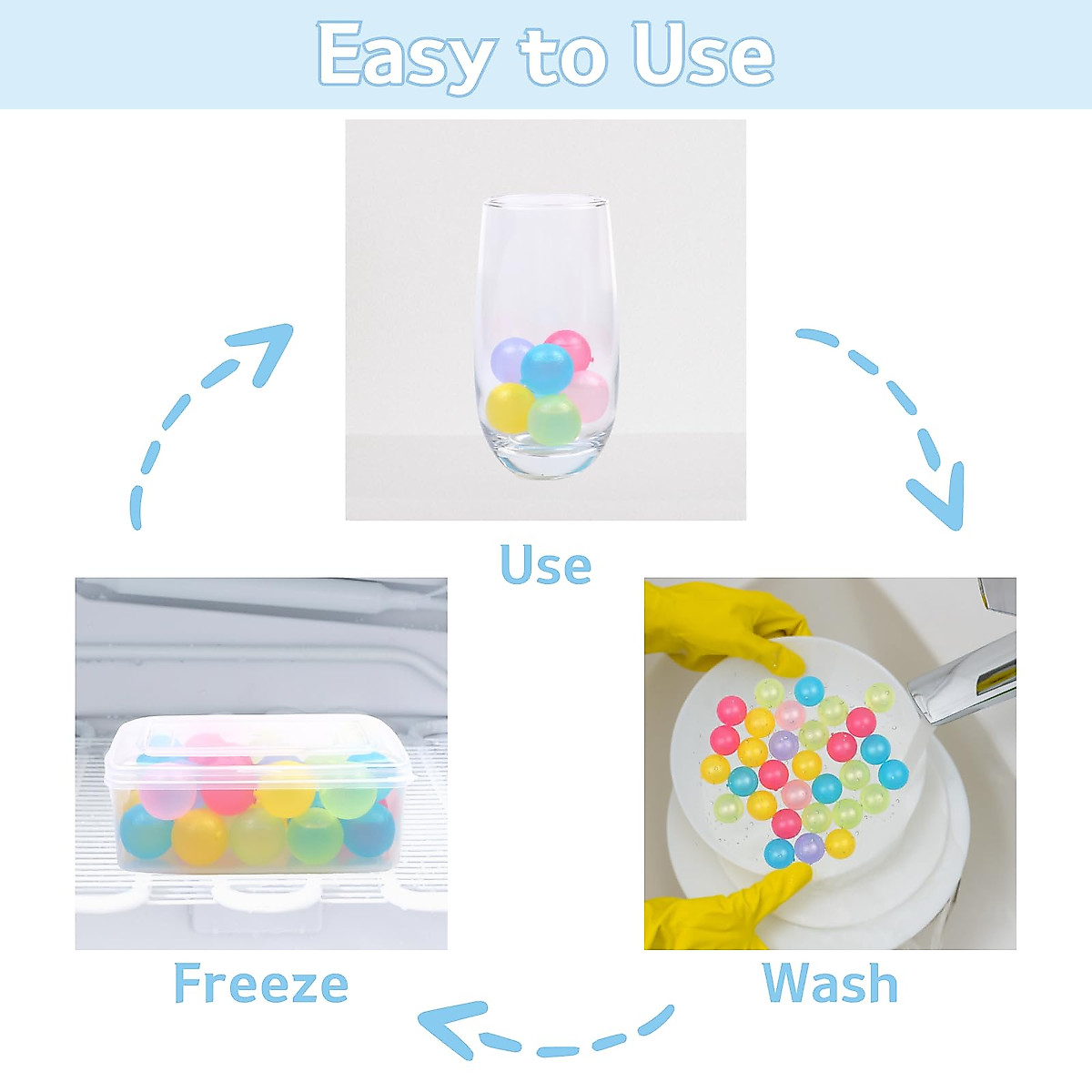 Reusable Ice Cube with Lid and Bin, Plastic Ice Cubes Round for Drinks BPA Free, Refreezable Ice Balls for Whiskey, Vodka, Coffee, Beer or Wine - Party Supplies for Boys, Girls, Kids/Adults 24 Pack