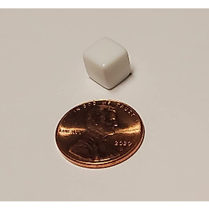 25x Very Small 8mm Counting Markers Black and White Cubes Blank Dice for Tabletop Gaming and Education