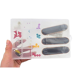 RemeeHi Kids DIY Fingerboard Toy with Nuts Trucks Tool Kit Basic Bearing Wheels Obstacles All Packaged in Plastic Box