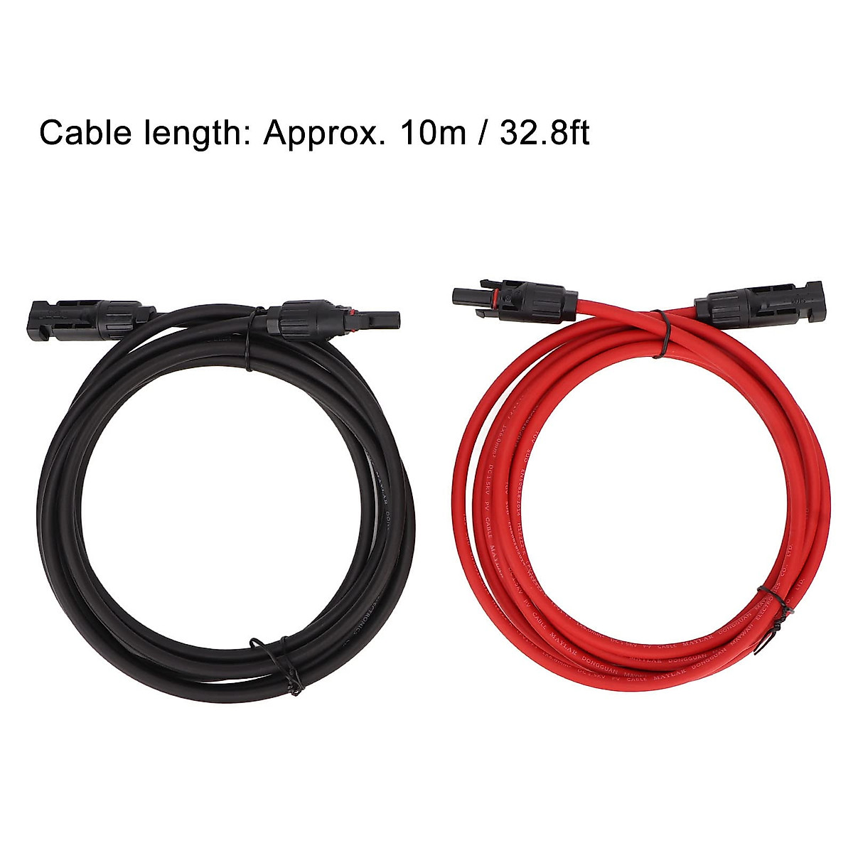 Solar Cable Extension Cable 6mm Connector for Photovoltaic Solar System (10m)