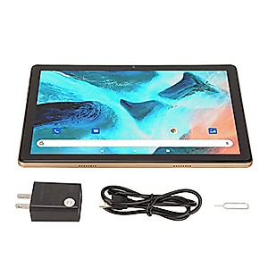 10.1inch IPS HD Screen Tablet PC, Android 11.0 2.0Ghz Octa Core 4G Calling Tablet, 6GB RAM 128GB ROM and Expandable 128GB Memory, 7000mAh Battery, Dual SIM Dual Standby Tablet PC(Orange)
