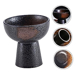 OKUMEYR Parfait Bowl Ceramic Ice Cream Bowl s Sundae Cups Stemmed Cocktail Glasses Decorative Wine Glasses Mini Wine Glasses Mini Dessert Cup Ceramic Bowl Trifle Dish Cake Bowl Tall Feet