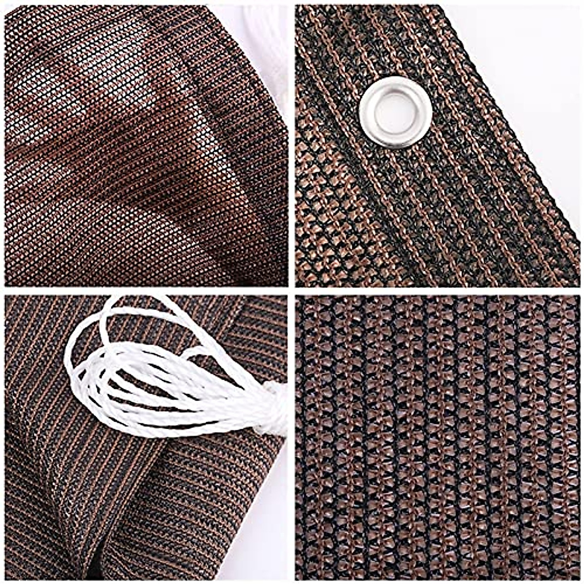 ALBN Balcony Privacy Screen Height 110cm/120cm Fence Windscreen HDPE Weather-Resistant for Outdoor, Backyard, Patio, Balcony Covering, with Eyelet (Color : Brown, Size : 110x550cm)