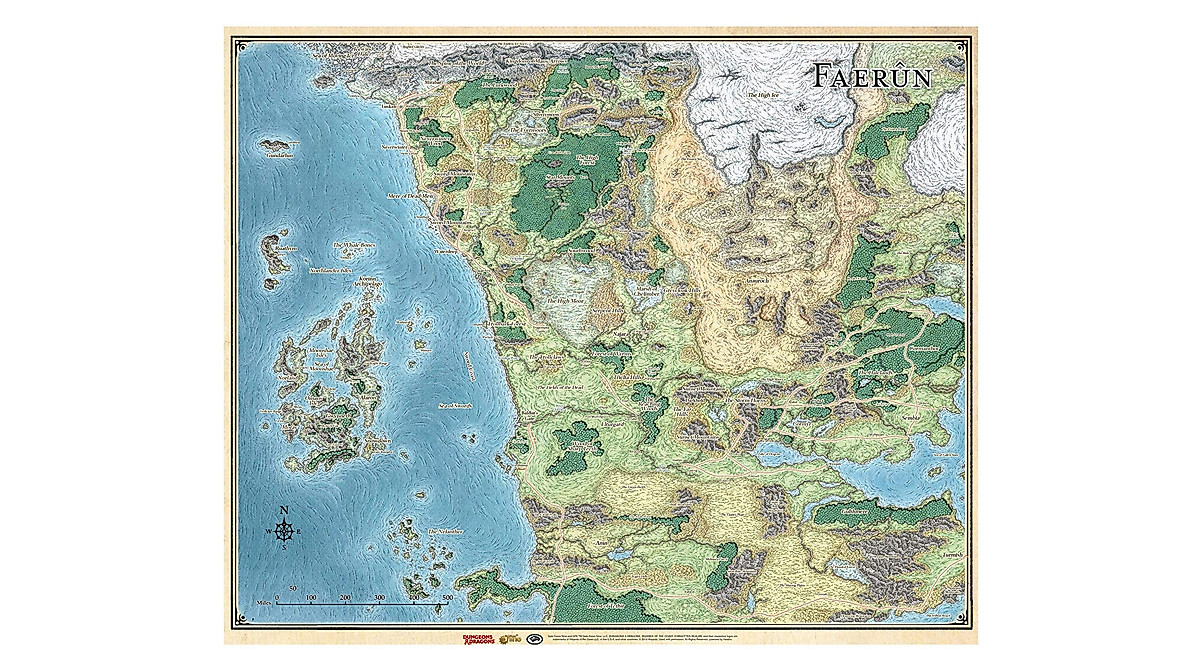 Dungeons & Dragons Sword Coast Adventurer's Guide Map