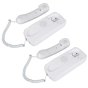 Intercom Phone, WallMounted Intercom System, 2 Way NonVisual Interphone, Wired Home Intercom System, Ideal for Office Department Store