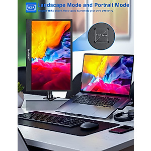 Haiway Portable Monitor, Laptop Monitor 14 inch 1366x768 RES, Ultra Slim Second External Monitor USB C HDMI Gaming Travel Monitor for Laptop Desktop Mac Phone PS4 Xbox Switch with Protective Cover