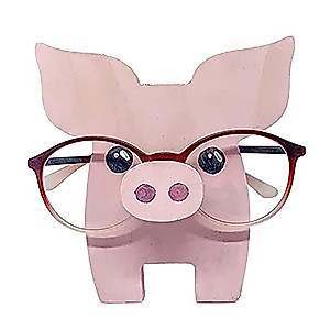 Yaoercty Delivered Before Christmas - Cute Creative Animal Glasses Rack Holder, 1PC Cute Wooden Animal Shaped Glasses Frame Home Office Desktop Decor,Valentine's Day (G)