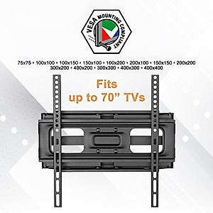 Premium Mount - Heavy Duty Dual Arm Articulating TV Wall Mount Bracket for TCL 55" Class 5-Series 4K QLED Dolby Vision HDR Smart ROKU TV - 55S531 Tilt & Swivel with Reduced Glare - Buy Smart!