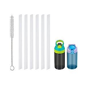 KLOWOAH Replacement Straws Compatible with Zak 16oz Water Bottle, (Pack of 6)