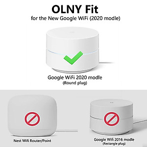Outlet Wall Mount for Google WiFi AC1200, No Messy Wires Space Saving Easily Be Moved Outlet Mount for Google Mesh WiFi Router, Best Design for Winding Power Cord (1 Pack)