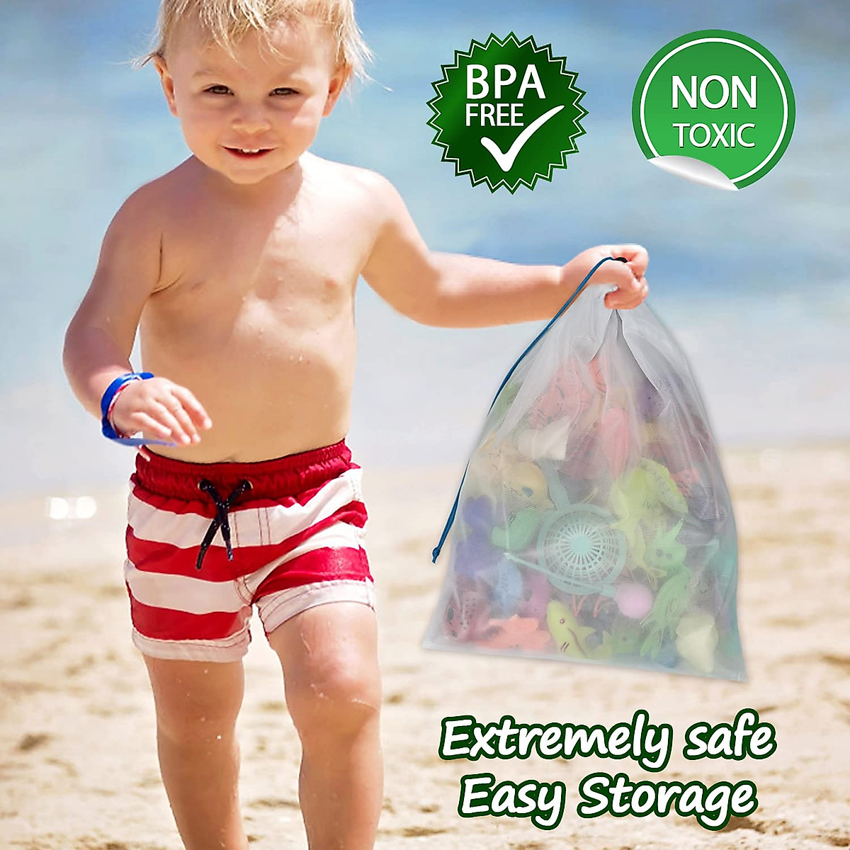 Boopel Magnetic Fishing Toys, Water Pool Games for Kids,Bathtub Bath Game Set for Toddlers with 50 Fish 2 Fishing Rod and 2 Nets Pool Fishing Game for Boys Girls Age 3 4 5 6 7 8