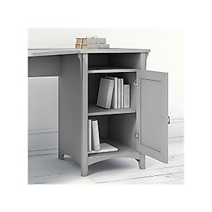 Bush Furniture Salinas 55 Inch W Corner Desk with Storage Cabinet, Cape Cod Gray (SAD155CG-03)