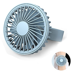 Aquatrend Personal Mini Wrist Fan,3 Speed Pocket Fan with Adjustable Wristband,Protable USB Rechargeable Watch Fan for Indoor And Outdoor (Blue)
