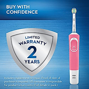 Oral-B Vitality FlossAction Electric Toothbrush with Replacement Brush Head, Pink