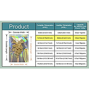 100 Pieces 2.75x3.9 inch (Inside Size 2.4x3.5 inch) Front Clear Heat Seal Bags Open Packet Aluminum Foil Pouch for Packaging Candy Food Storage with Tear Notches