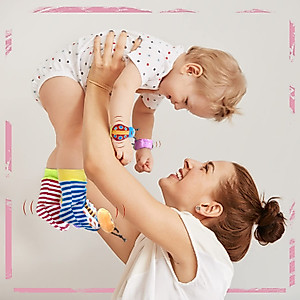 Soft Baby Rattle Toys, Wrist Rattle Foot Sock Rattles, Hand Arm Leg Ankle Handheld Rattles for Infants, Sensory Plush Animal Toys for Newborn Baby Girls and Boys (A4)