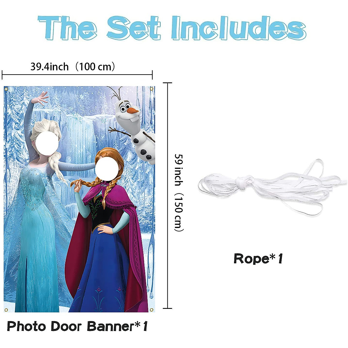 USERTEN Princess Backdrop 5x3.3ft Princess Photography Background Banner 150x100cm Polyester Girl Birthday Princess Theme Party Decoration Supplies Baby Shower Photo Studio Booth Props