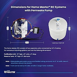 Home Master TMAFC-ERP Artesian Full Contact Reverse Osmosis System, 7-Stages, Patented 2-Pass Alkaline Remineralization, Fast 4.5s Fill Rate, 1:1 Waste Ratio, 8.5” Catalytic Carbon, 5-Yr Limited Parts