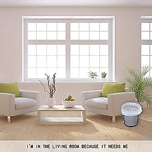 Small Trash Bag, 2.6 Gallon Garbage Bags Bathroom Trash can Liners for Bedroom Home Kitchen 80 Counts,Auto shrink, White