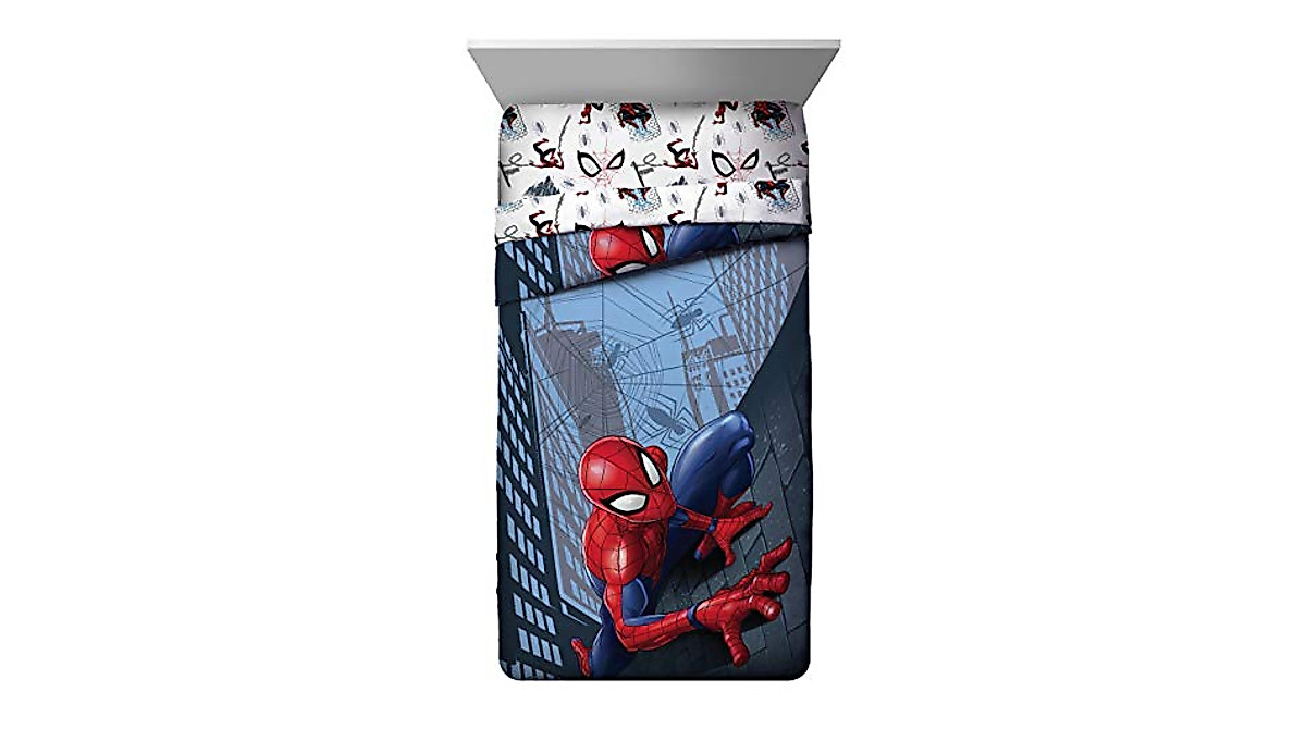 Marvel Spiderman Full Bed Set & Drapes Bundle - Shop Now!