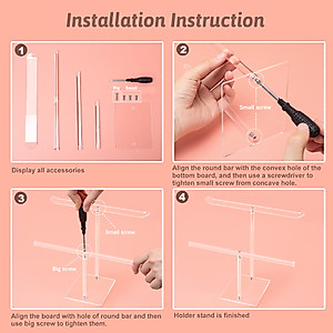 Acrylic Headband Organizer Scrunchie Holder, 2-Tier Clear Hair Tie Storage Headband Holder Display Stand, Hair Accessories Organizer for Baby Girls and Women