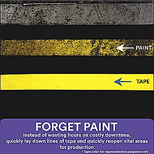 3M Vinyl Tape 471, 2 in x 36 yd, Yellow, 1 Roll, Yellow Floor Tape, Paint Alternative for Floor Marking, Social Distancing, Color Coding, Safety Marking