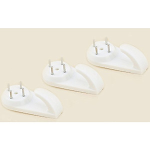 20PCS White Durable Assorted Concrete Hard Wall Photo Album Picture Hanging Kit Picture Frame Nail Hook Hanger Plastic Wall Hook Seamless Nail