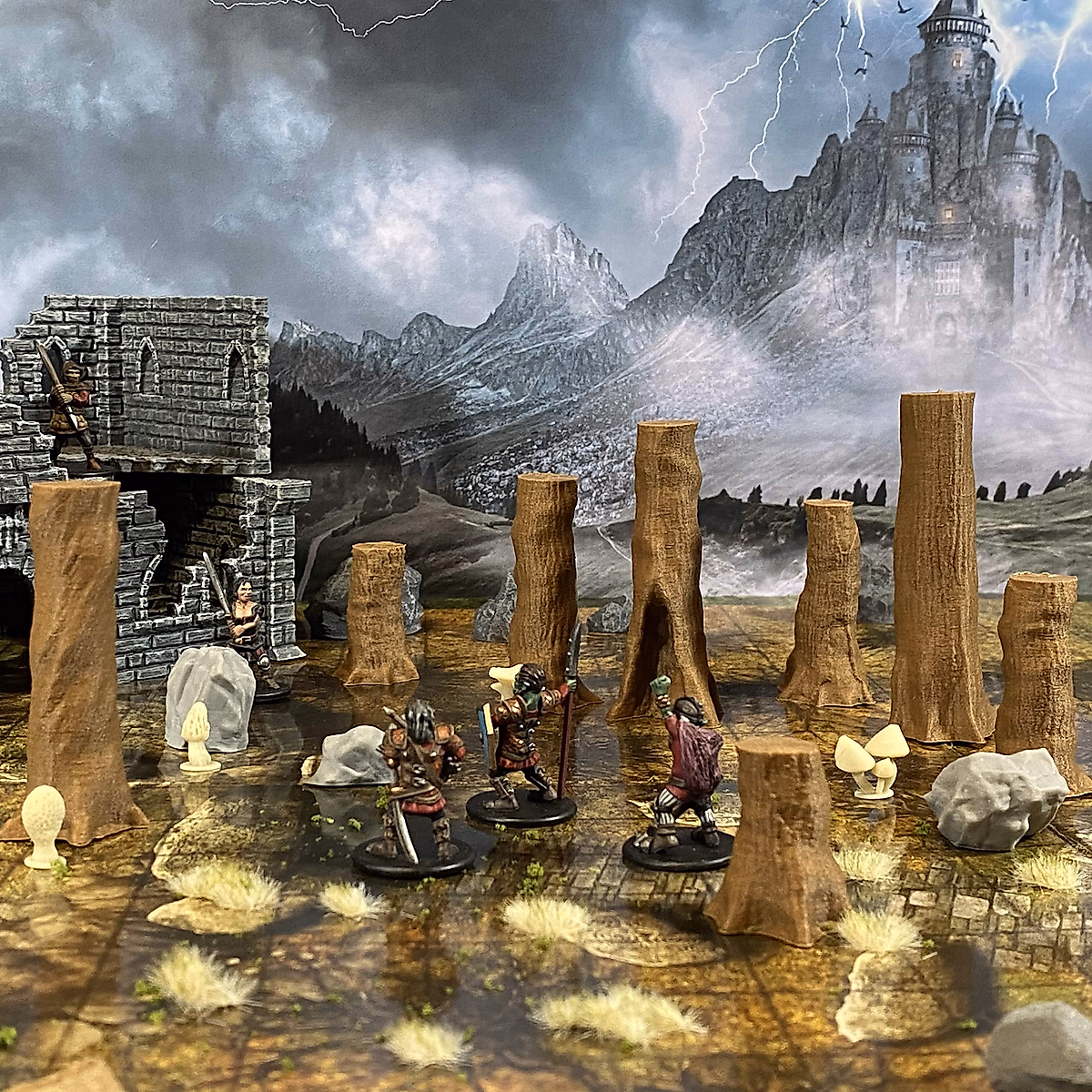 Extruded Gaming Forest Trees Set 2