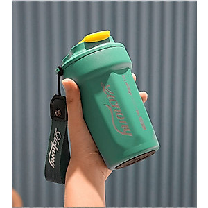 16 oz New 316 Stainless Steel Vacuum Insulated Tumbler - Coffee Travel Mug Spill Proof with Lid - Thermos Cup for Keep Hot/Ice Coffee,Tea and Beer (B)