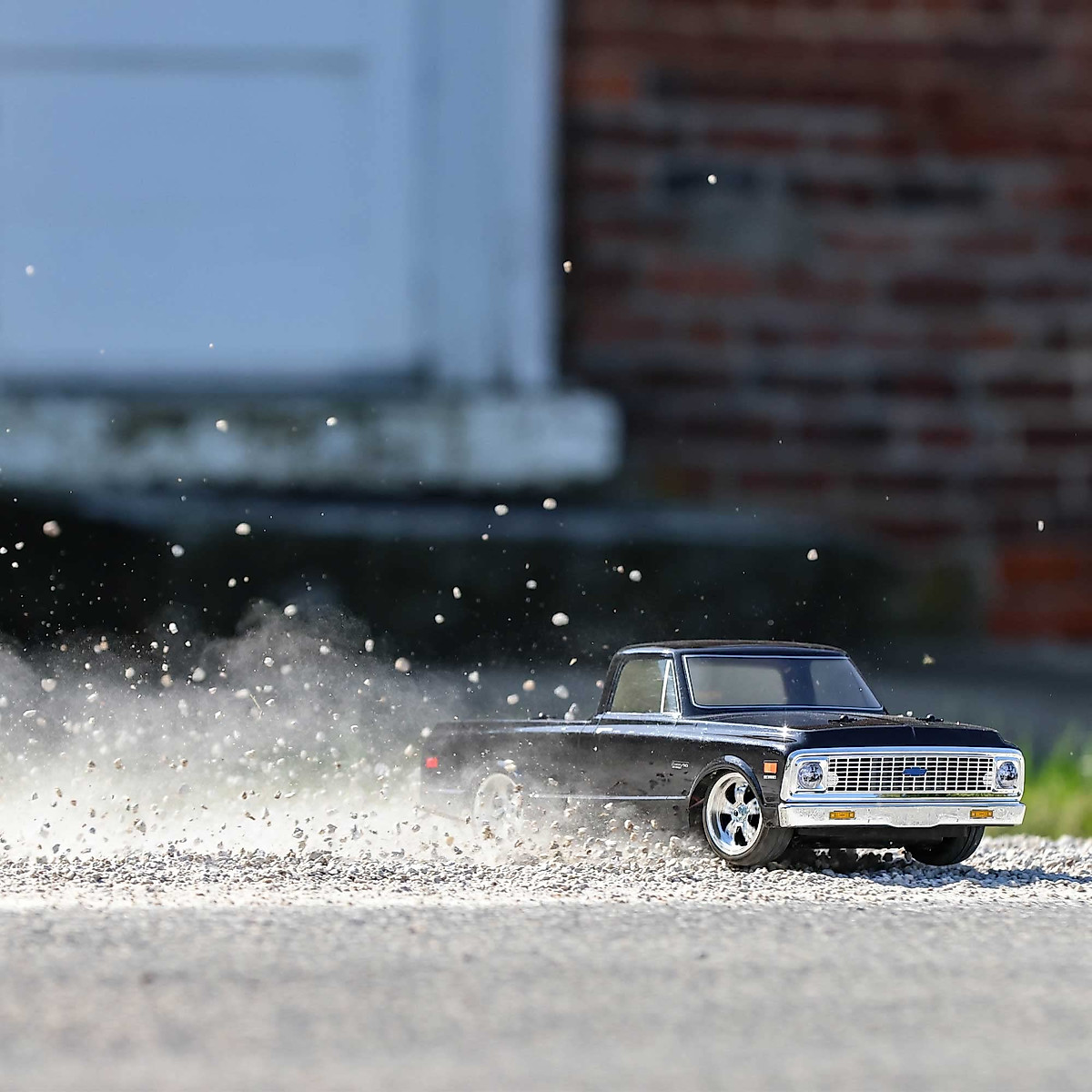 Losi RC Truck 1/10 1972 Chevy C10 Pickup Truck V100 AWD RTR Batteries and Charger Not Included Black LOS03034T2