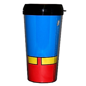 Superman Uniform 16 oz. Plastic Travel Mug