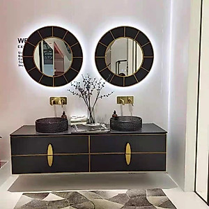 Lovedima Black Glass Vessel Sink,Bathroom Vanity Wash Sink Above Counter