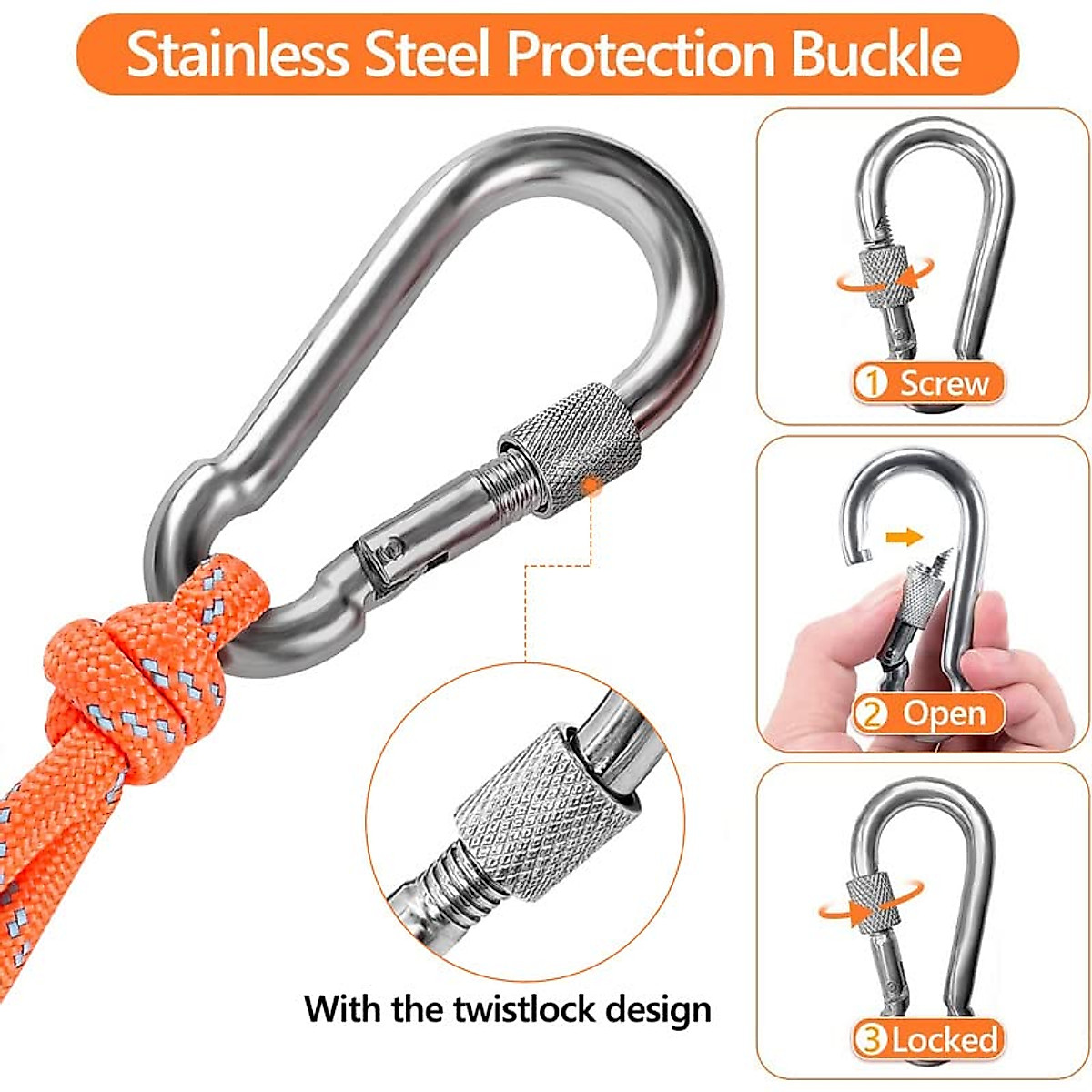 AnKun Water Rescue Throw Bag with 50FT Length of Rope in 3/10In Tensile Strength Rated to 2000lbs, Emergency Rescue Rope for Kayaking, Boating, Fishing, Rafting, High Visibility Safety Equipment