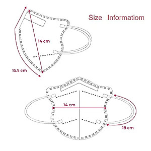 KN95 Face Masks for Kids Individually Wrapped 40 Pack Children's Safety Disposable Face Mask Breathable Protective Face Cover Mask Red 40