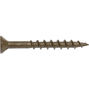Hillman 48272 8 X 1-3/4-Inch Flat Head Square Drive Deck Screw, Brown, 500-Pack,Ceramic