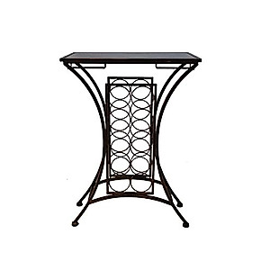 Kings Brand Furniture - Free Standing Wine Storage Organizer Rack Display Stand with Glass Holders