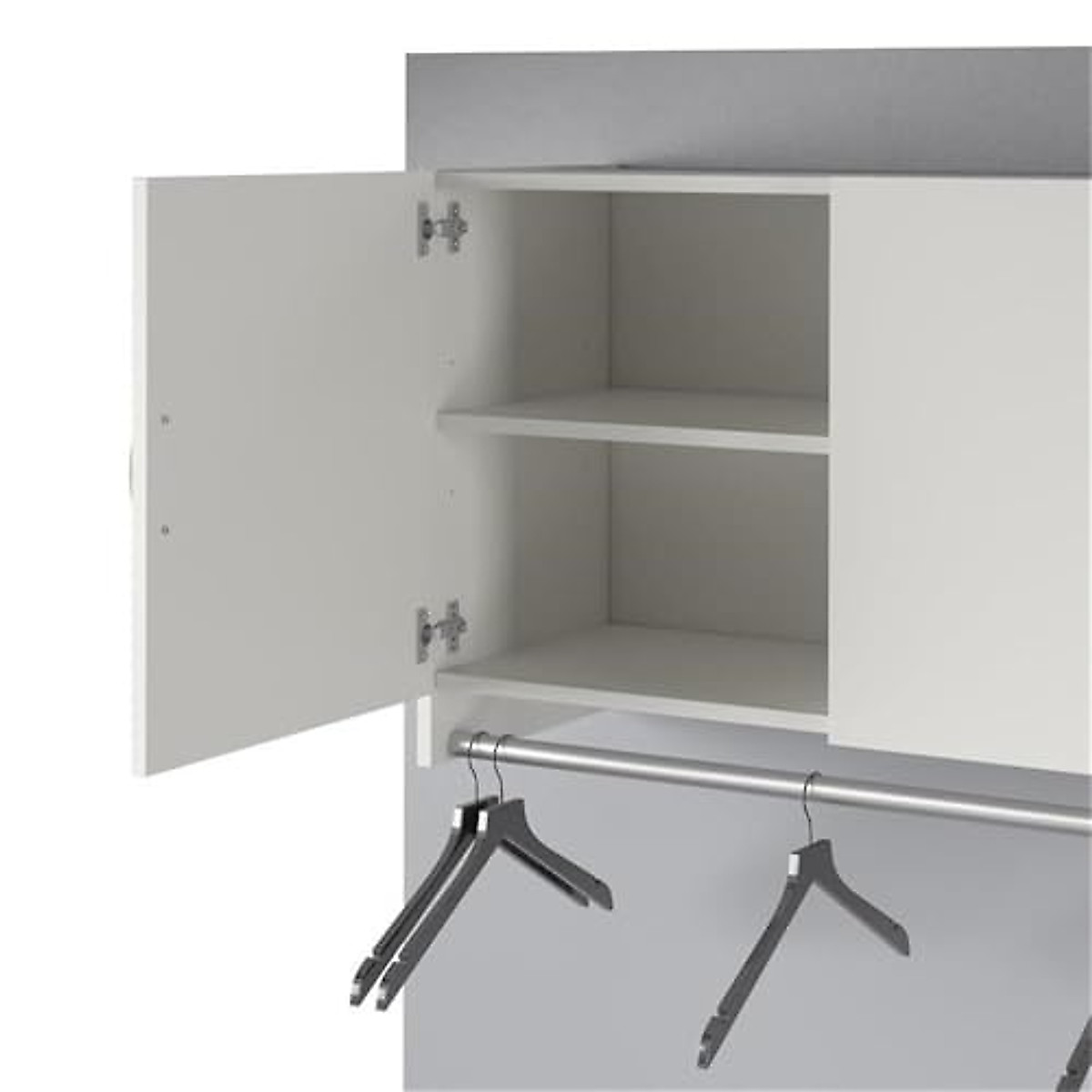 Systembuild Evolution Lory 3 Door Wall Cabinet with Hanging Rod in White
