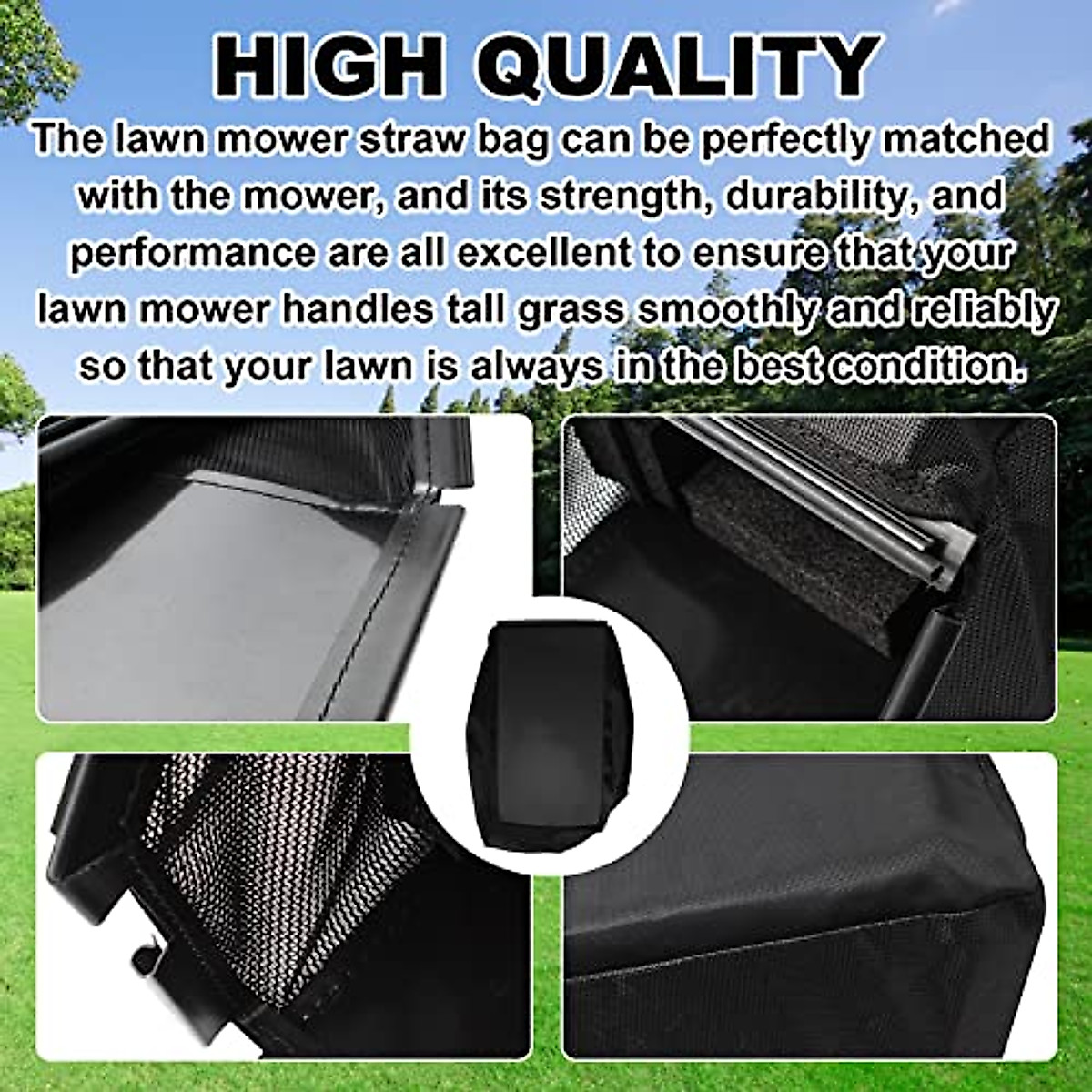 Aulpq 764-04077B Lawn Mower Grass Bag Fits for MTD 21" Push Lawn Mower 764-04077A 764-04077 (Only Grass Bag)