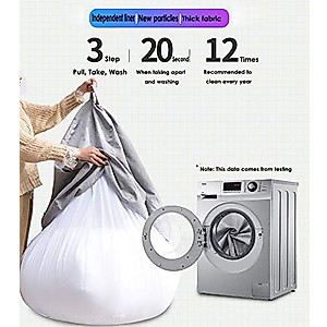 WXFN Lazy Lounger Sofa Cover Living Room Game Armchair for Home Or Garden, Without Filler, with Handle Can Be Lifted Easily,Dark Gray,XL