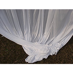 HAORUI Ice Silk Backdrop Curtain for Wedding Ceremony Photography Banquet Event Party 10ft White