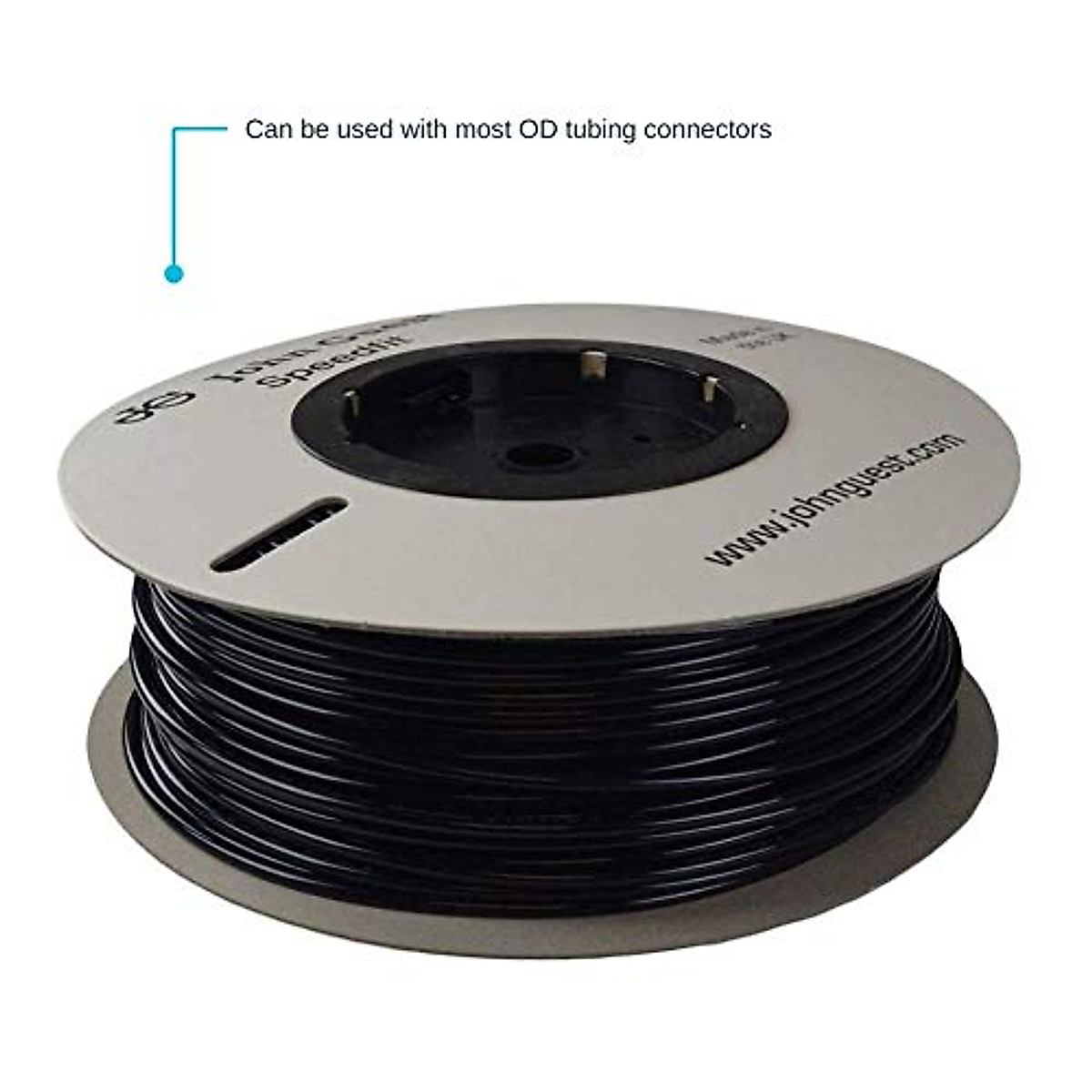 John Guest 1/4 Inch x 500 Feet LLDPE Tubing, Flexible Water Tubing for Plumbing, Black, PE-08-BI-DF-E