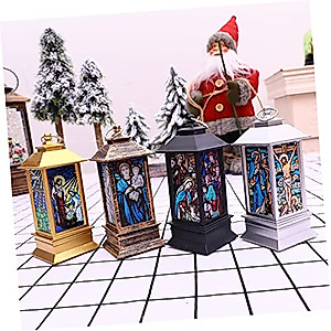 NOLITOY 3pcs for Globe Simulated Outdoor Snow Party Without Snowing Lighted Lights Lanterns Supplies Lighting Glittering Oil Christmas Candle Light Halloween Handheld Night Nativity