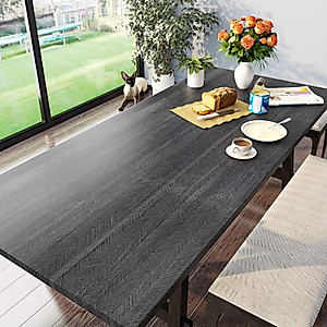 YENHOME 118"X30" Black Contact Paper Wood Contact Paper for Countertops Cabinets and Drawers Dark Wood Look Contact Paper Peel and Stick Wallpaper Removable Wood Wallpaper for Bedroom Kitchen Counter