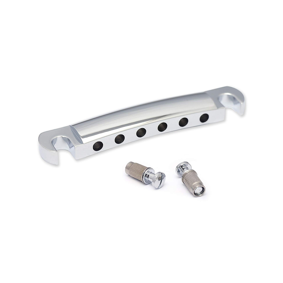 Metallor Tune-O-Matic Style Guitar Stop Bar Tailpiece for LP Les Paul SG Style Electric Guitar Parts Replacement Chrome.