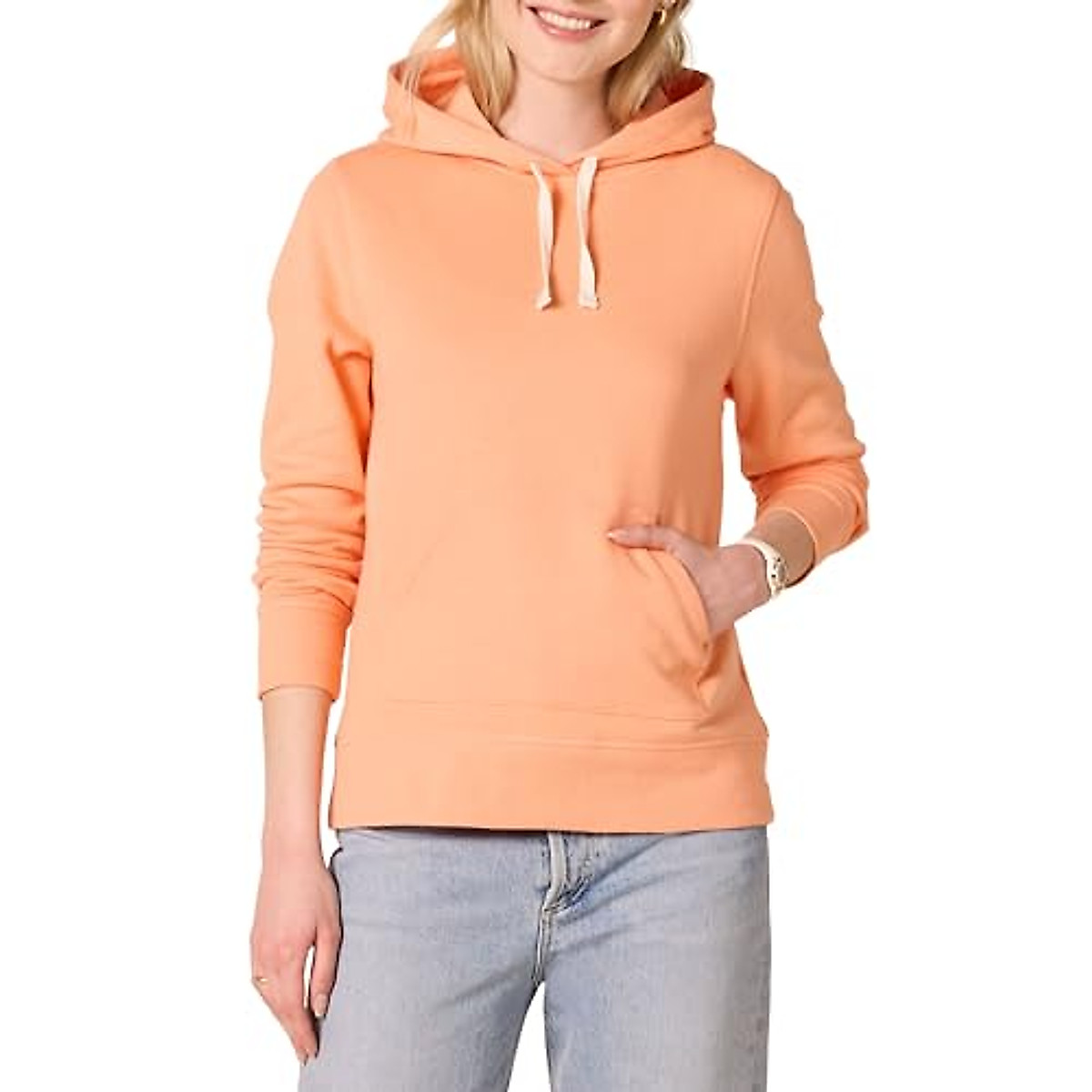 Amazon Essentials Women's Fleece Pullover Hoodie (Available in Plus Size), Melon Orange, XX-Large
