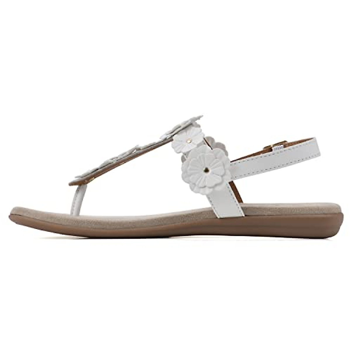 WHITE MOUNTAIN Women's Liftoff Sandal, White/Smooth, 8.5 M